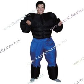 Black Inflatable Muscle Costume - Channal Decor